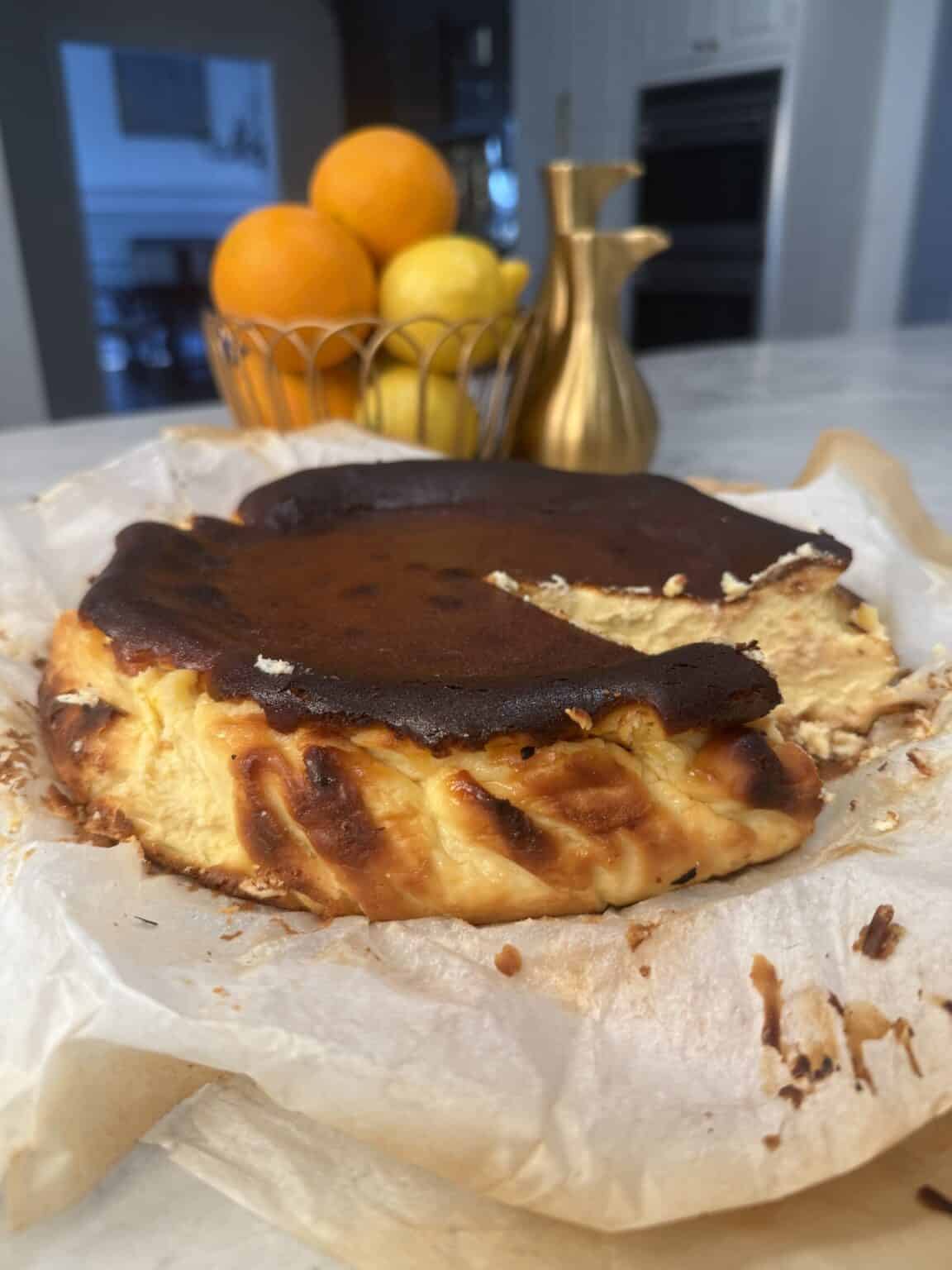 Easy Basque Cheesecake - Cooking with Ereka