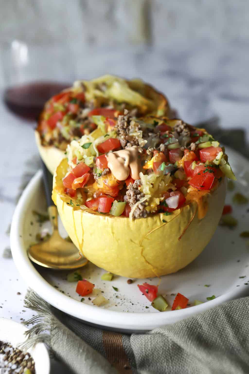Big Mac Spaghetti Squash - Cooking with Ereka