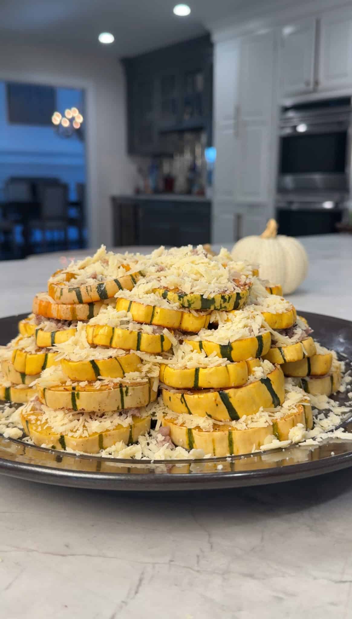 Baked Delicata Squash Stack - Cooking with Ereka