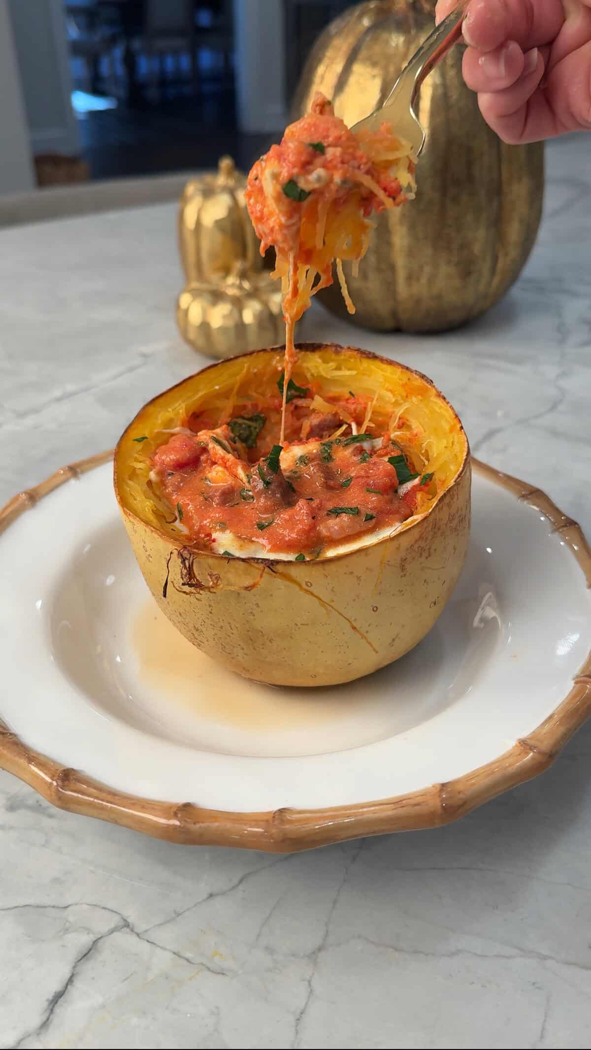 Spaghetti Squash Alla Vodka - Cooking with Ereka